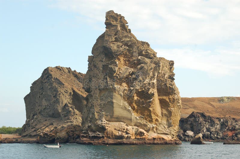 Pinnacle Rock stock photo. Image of boat, geology, blue - 834716