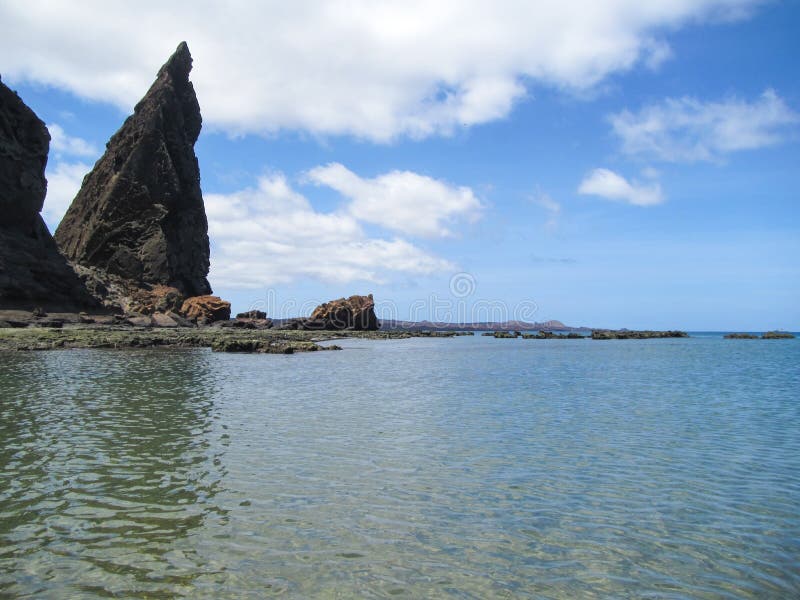 Pinnacle Rock, Bartolome Island, Galapagos Archipelago Stock Photo ...