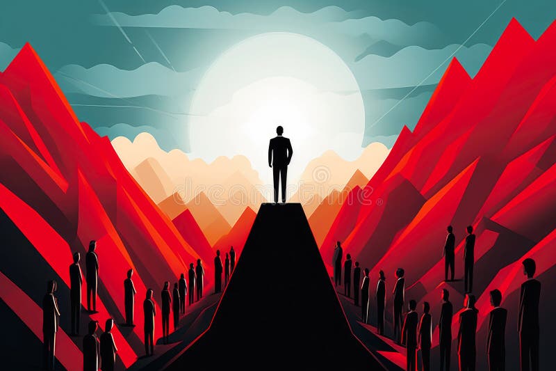 Pinnacle of Success: Leadership Vector. Stock Illustration ...