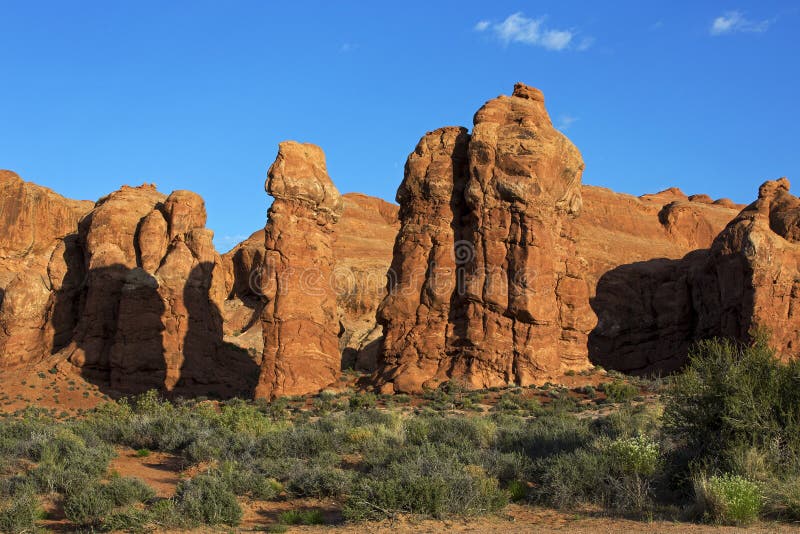 Pinnacles at Arches National Park, Utah Stock Photo - Image of park ...