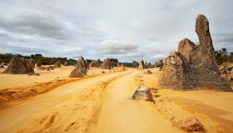 Pinnacles desert stock image. Image of clouds, rocks - 26859775