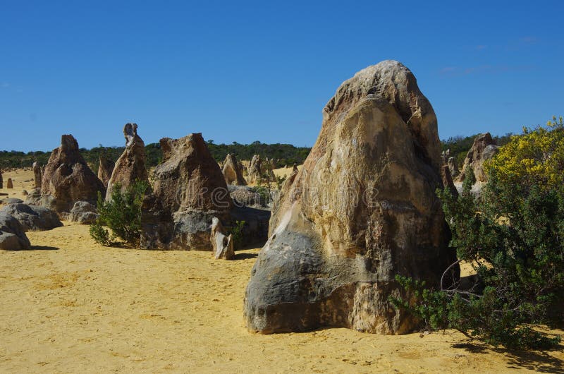 The pinnacles stock image. Image of harsh, sand, pinnacles - 56625057