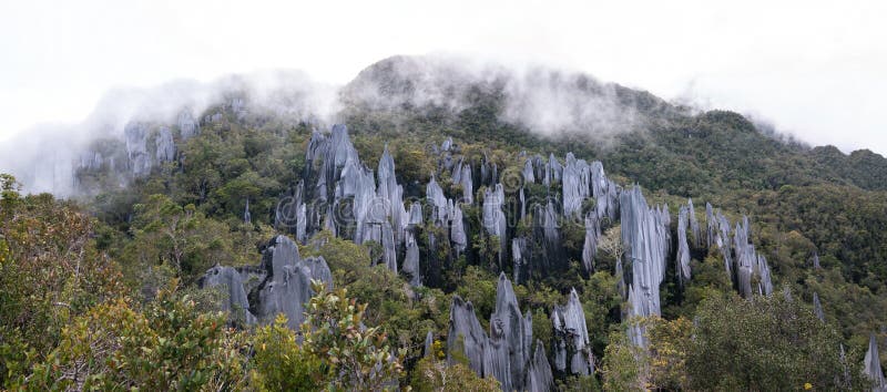 The Pinnacles at Gunung Api Stock Image - Image of cloud, natural ...