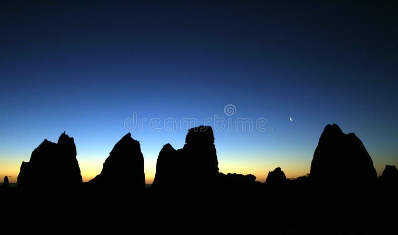 The Pinnacles, WA stock image. Image of geological, night - 3143679