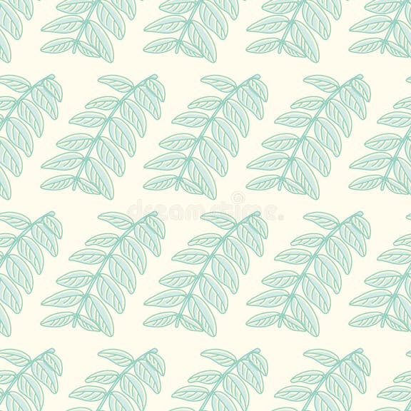 Pinnated Compound Leaves Seamless Vector Pattern Stock Vector ...