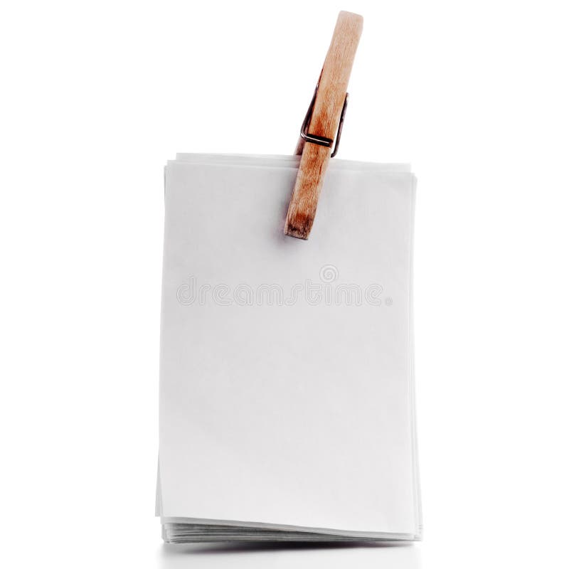 Pinned Blank Memo, Pinned Paper, Pinned Notepad Isolated on Whit Stock ...