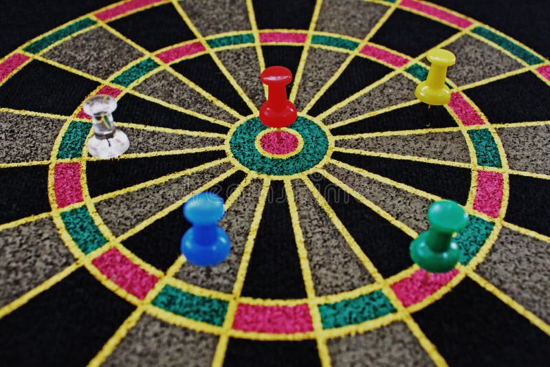 Pinned Dart Board stock photo. Image of success, dart - 26598150