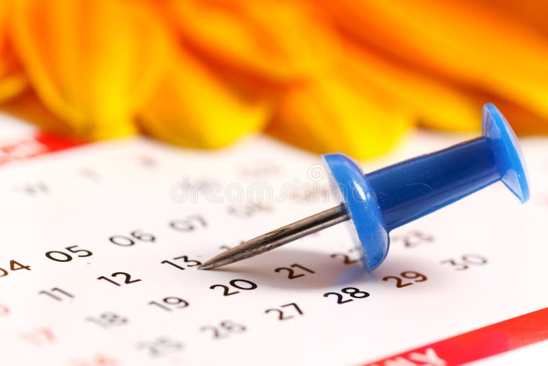 Pinned date stock image. Image of month, petals, march - 108471007