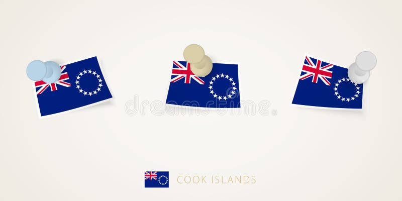Pinned Flag of Cook Islands in Different Shapes with Twisted Corners ...