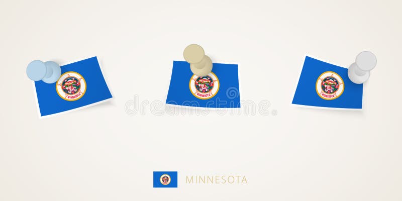 Pinned Flag of Minnesota in Different Shapes with Twisted Corners ...