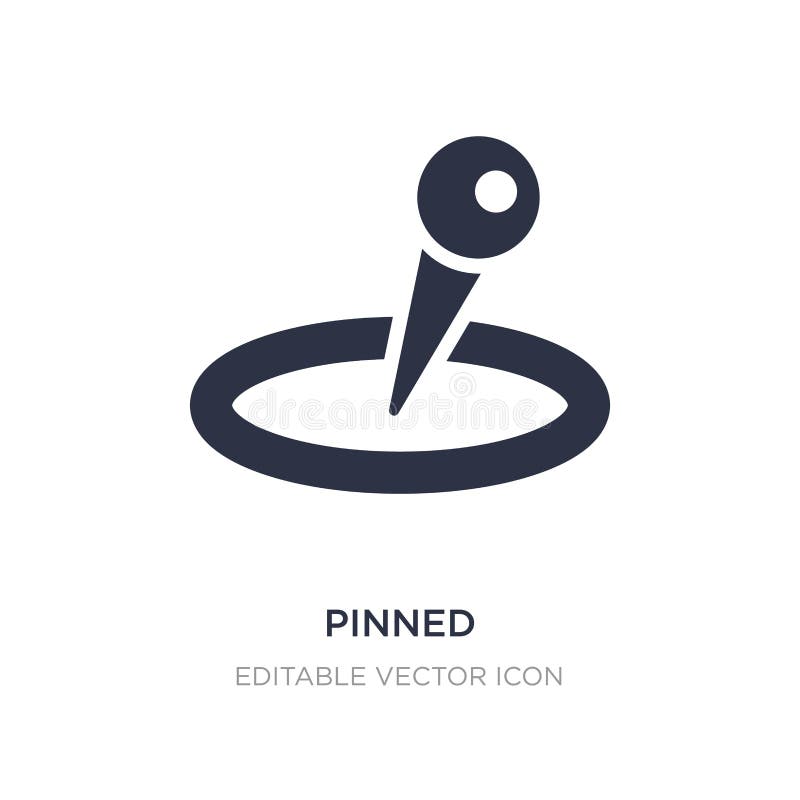 Pinned Icon in Trendy Design Style. Pinned Icon Isolated on White ...