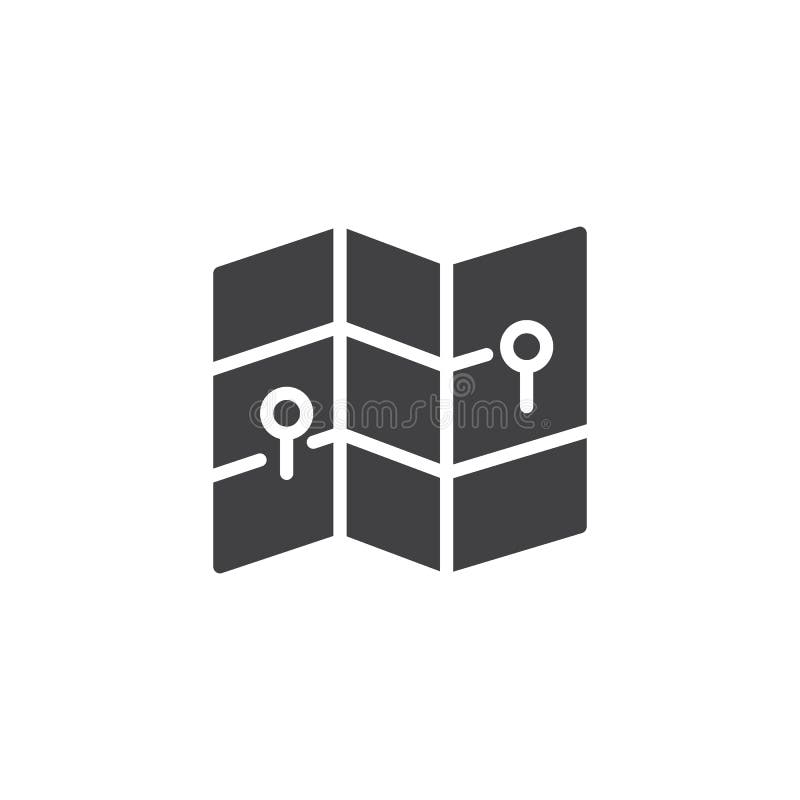 Pinned map vector icon stock vector. Illustration of perfect - 124453101