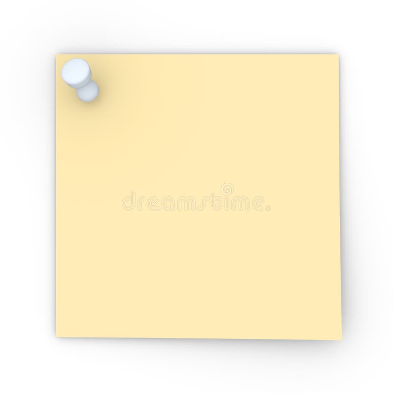 Yellow post it note stock illustration. Illustration of office - 1772693
