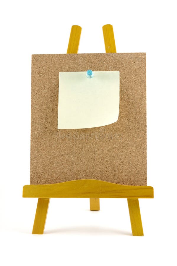 Post-it Note with Pushpin on Corkboard Stock Photo - Image of info ...