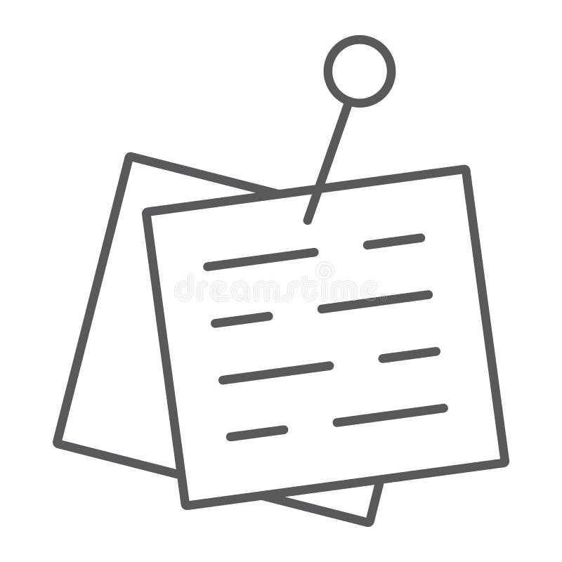 Pinned paper notes stock illustration. Illustration of paper - 40170067