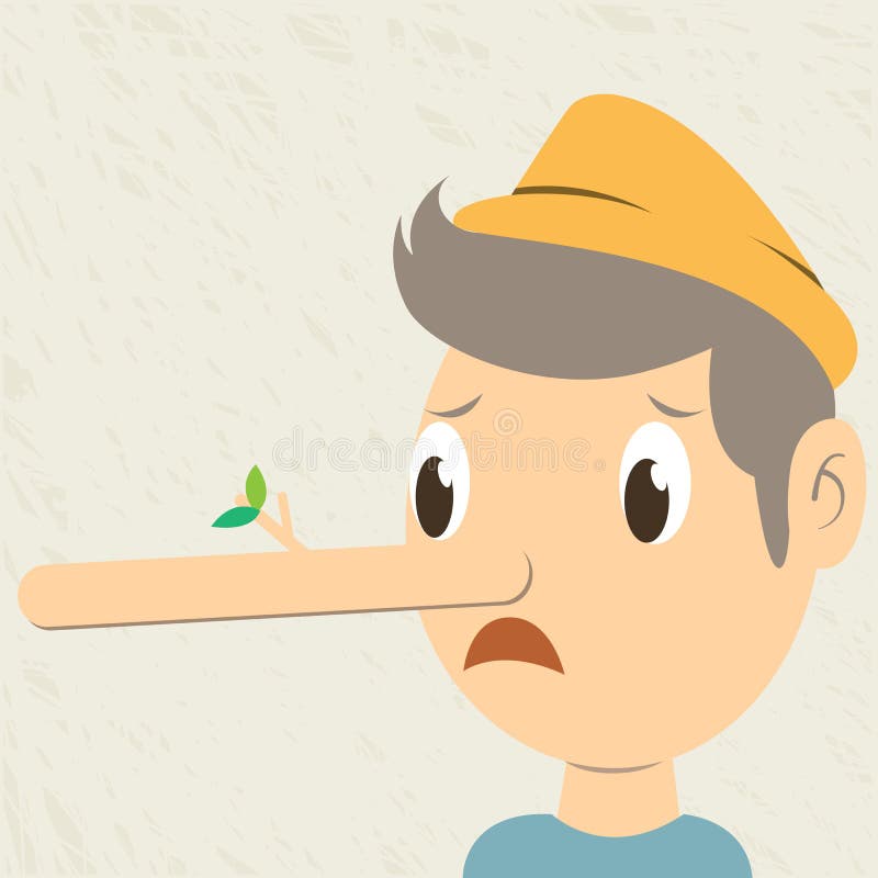 Menino do mentiroso ilustração do vetor. Ilustração de humor - 7181315