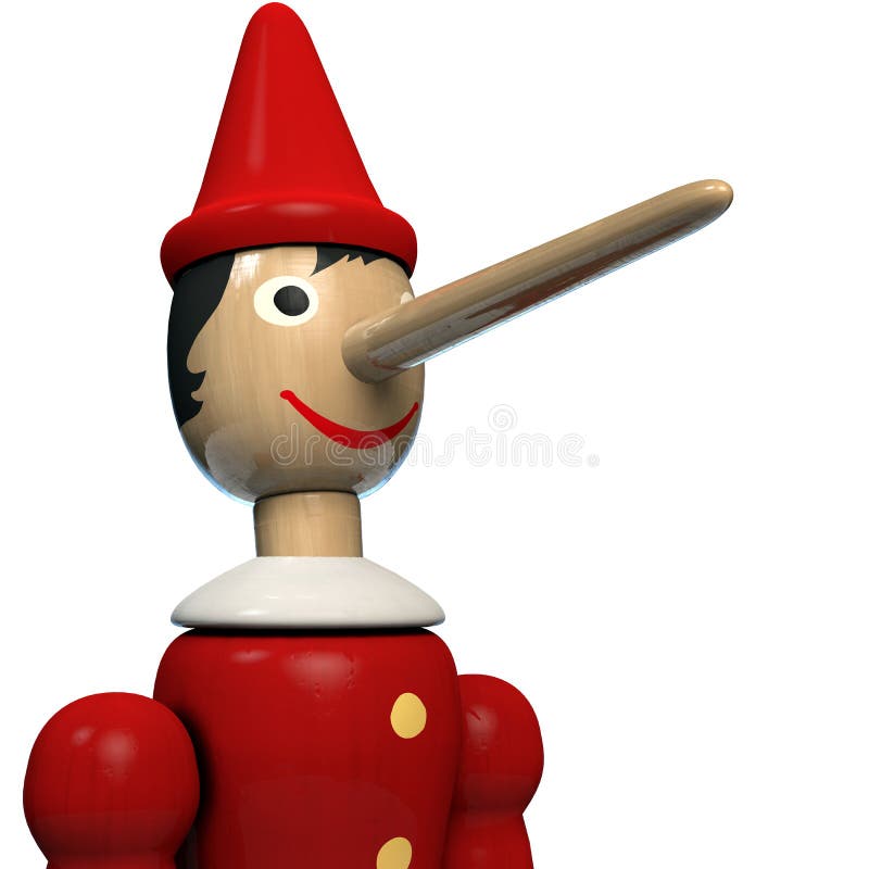 Ligt De Pinocchio Lange Neus Die Liggen Vector Illustratie ...