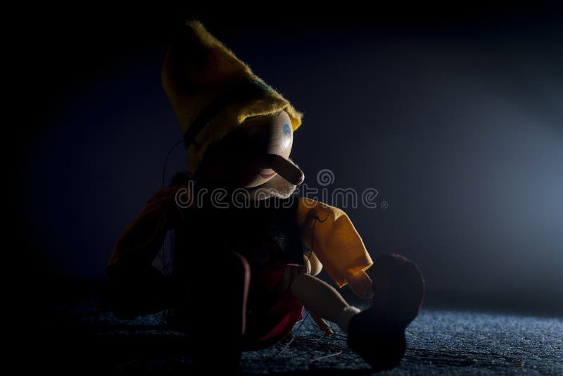 Antique Toy Pinocchio Puppet with a Long Nose Stock Photo - Image of ...
