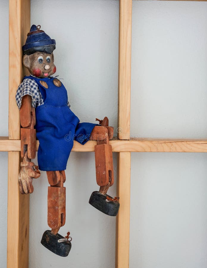 Pinocchio Puppet Made From Wood Stock Photo - Image of pinocchio ...