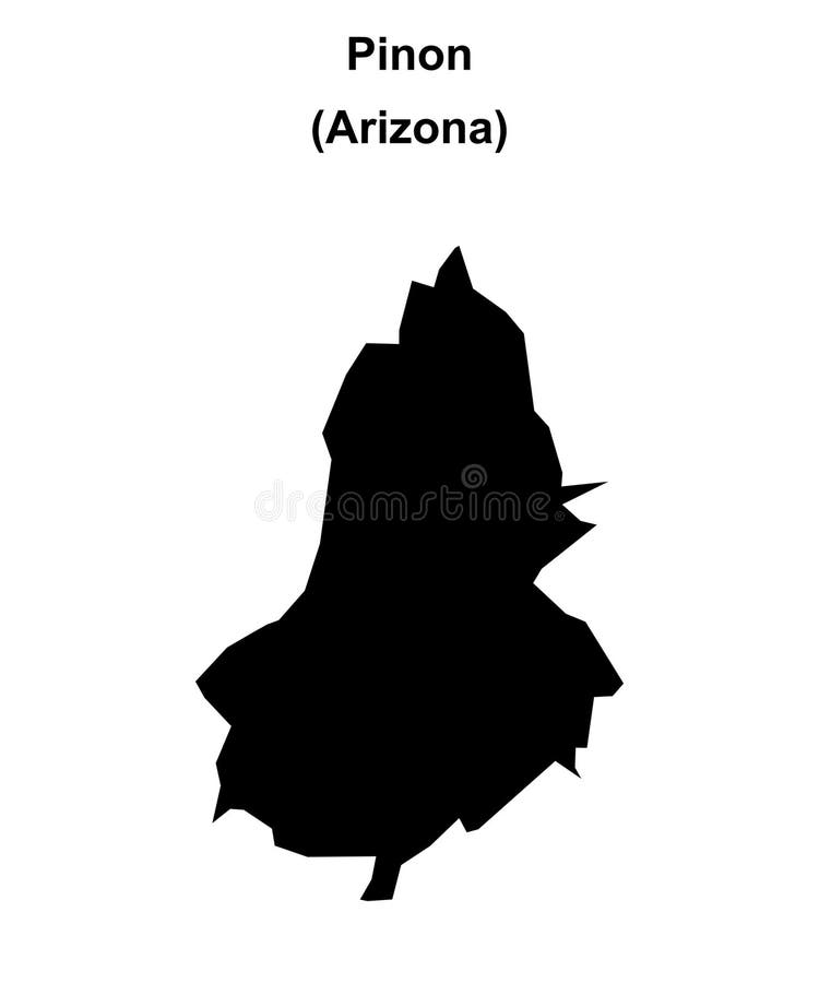 Pinon outline map stock vector. Illustration of area - 385910398