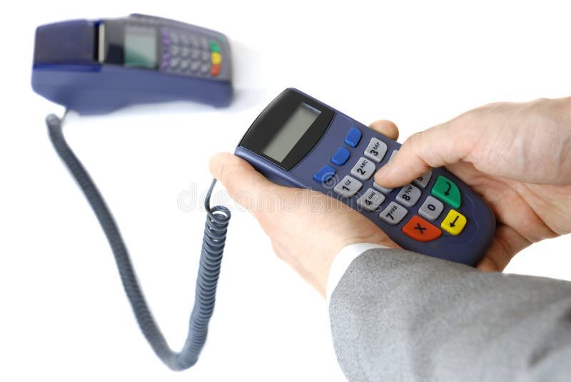 Pin Pad - Credit Card Swipe Stock Photo - Image of hand, customer: 2421596