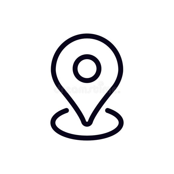 Pinpoint Icon Symbolizing Location Navigation or Map Feature in Simple ...