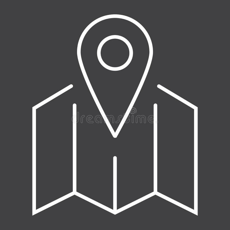 Pinpoint on Map Filled Outline Icon, Geolocation Stock Vector ...