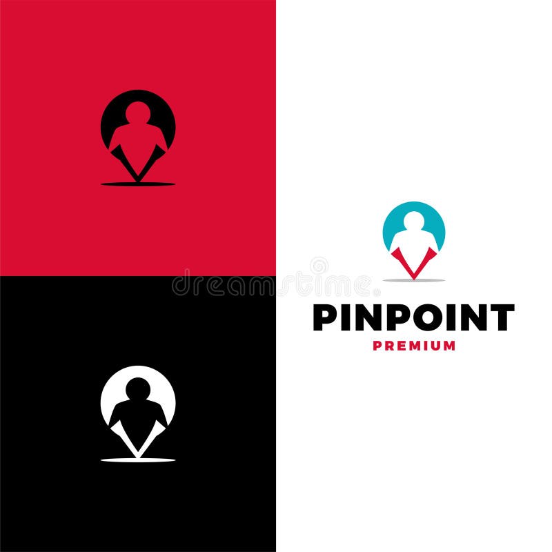 Pinpoint Person Icon Vector Logo Template Illustration Design Stock ...