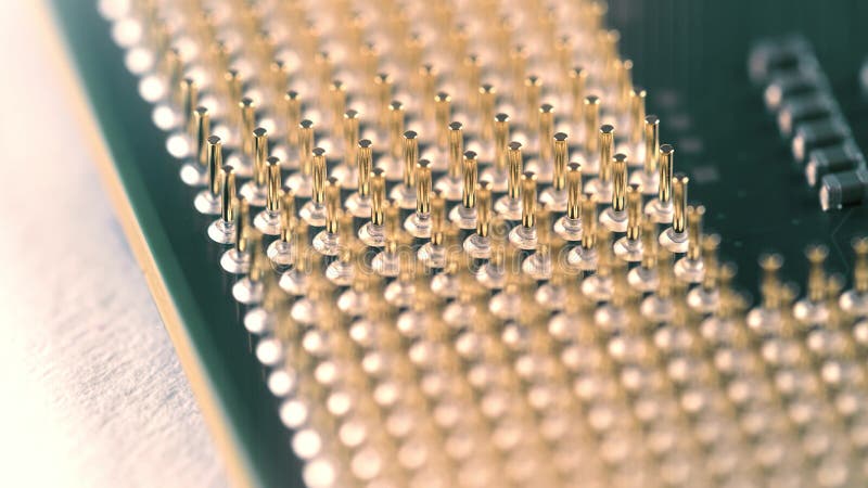 Pins of Computer CPU or Central Processor Unit Stock Photo - Image of ...