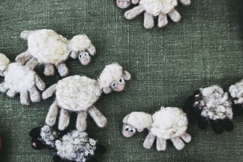 Pins with Little White Wool Sheep Character Stock Image - Image of ...