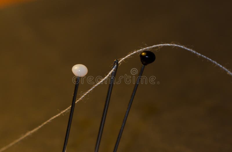 Pins, needle and thread stock photo. Image of housework - 111958100