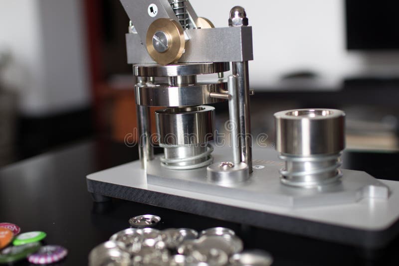 Pins Press Machine with Empty Pins Stock Photo - Image of badge, empty ...