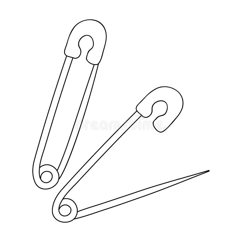 Pins for Sewing.Sewing or Tailoring Tools Kit Single Icon in Outline ...