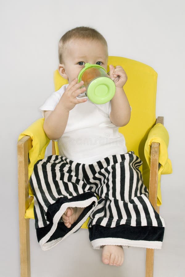 Pint baby stock image. Image of bottle, juice, chair, isolated - 9625887