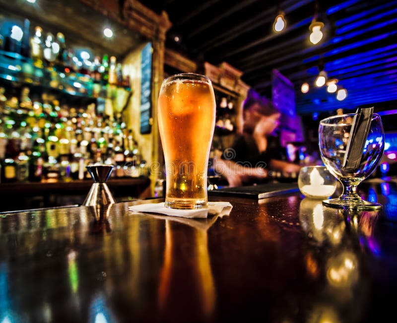 Pint of beer stock image. Image of pint, beverage, interior - 26694891