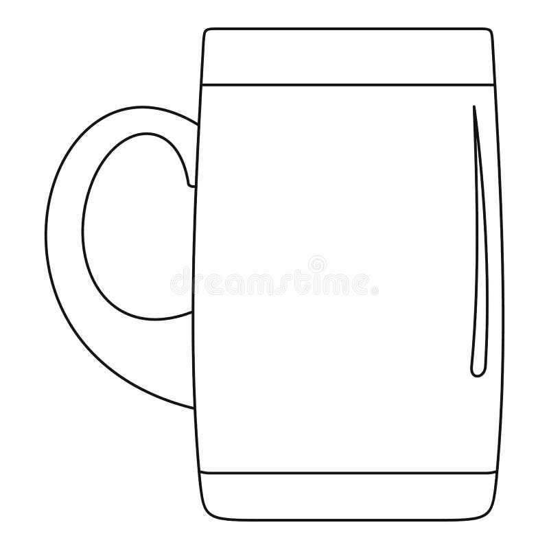 Pint of Beer Icon, Outline Style. Stock Vector - Illustration of lager ...