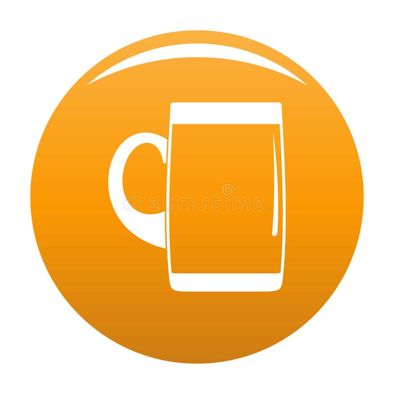 Pint of Beer Icon Vector Orange Stock Vector - Illustration of brewery ...