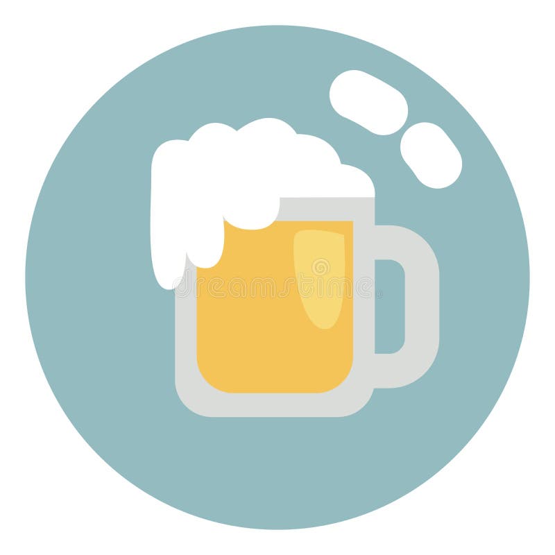 Pint of beer, icon stock vector. Illustration of liquid - 259393316