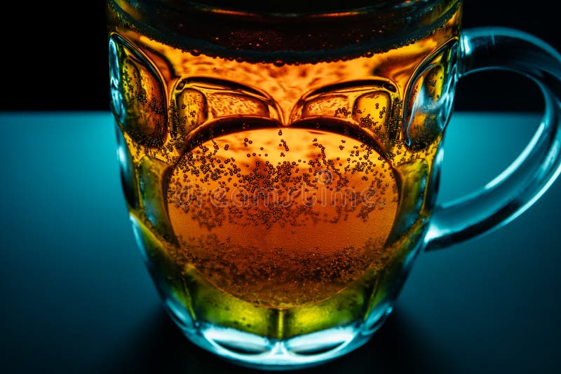 Pint Glass of Refreshing Amber Beer with Bubbles and Head Stock Image ...