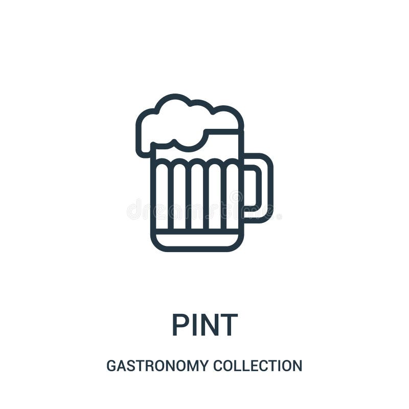 Pint Icon Vector from Gastronomy Collection Collection. Thin Line Pint ...
