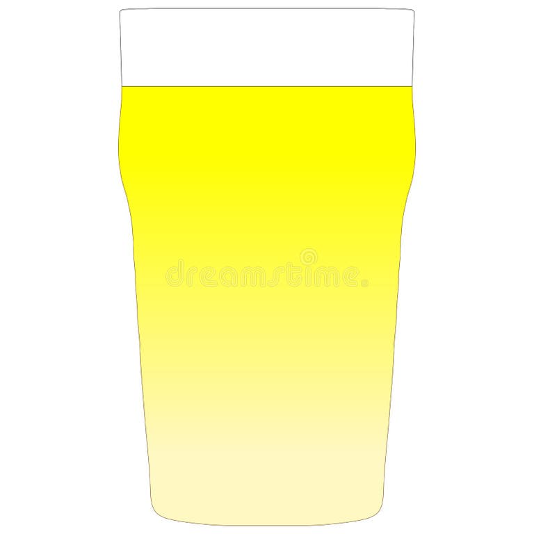 A pint of lager stock vector. Illustration of pint, pilsner - 11055940