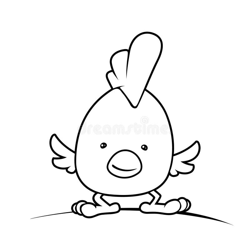 Preto e branco - Pintainho ilustração stock. Ilustração de carregado ...