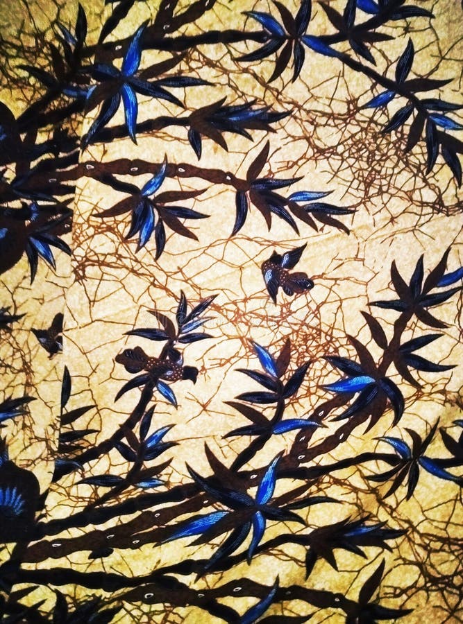 Tela De Java, Indonesia, Pintura Del Batik Foto de archivo - Imagen de ...