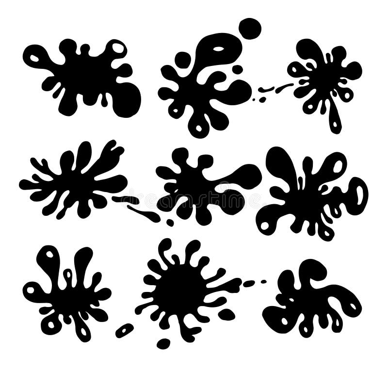 Pinte el sistema del splat ilustración del vector. Ilustración de ...