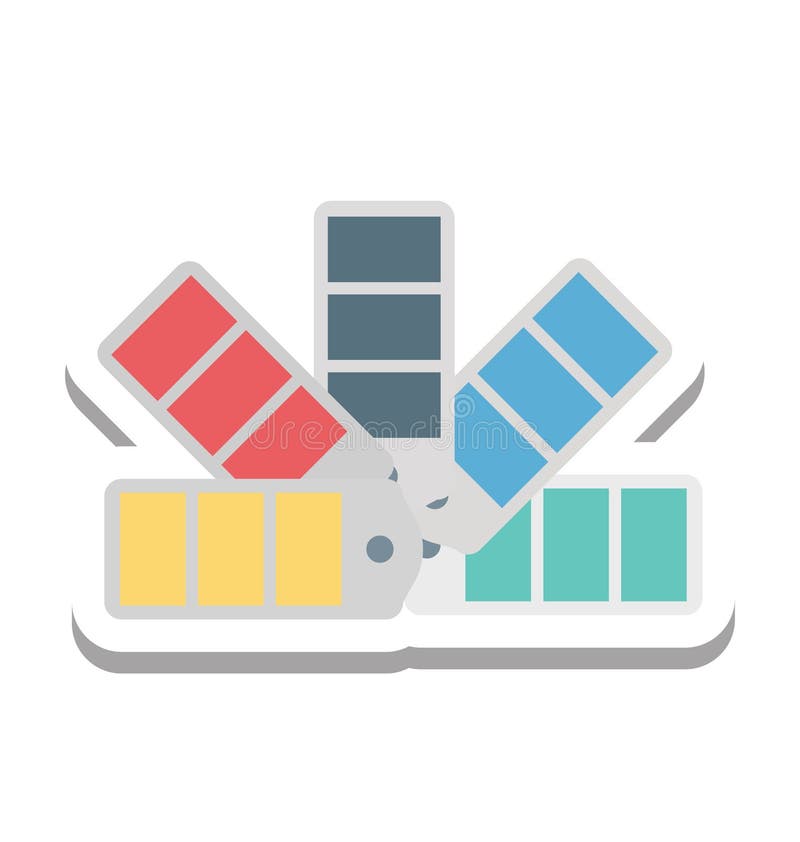 Pinte Las Muestras, Icono Del Vector Del Dechado Del Color Ilustración ...