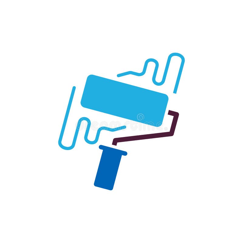 Pinte Logo Icon Design ilustração do vetor. Ilustração de creativo ...