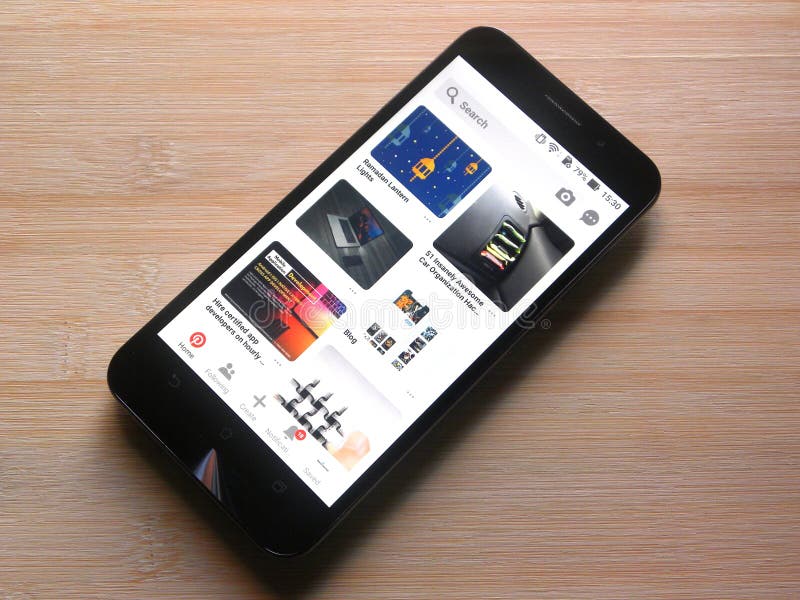 Pinterest feed editorial stock image. Image of information - 153164714