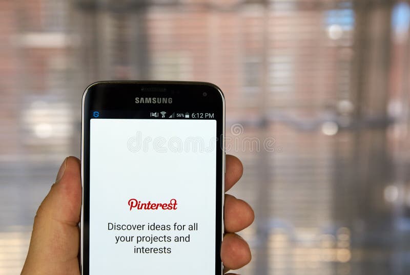 Pinterest Application on Android Smartphone. Editorial Photo - Image of ...