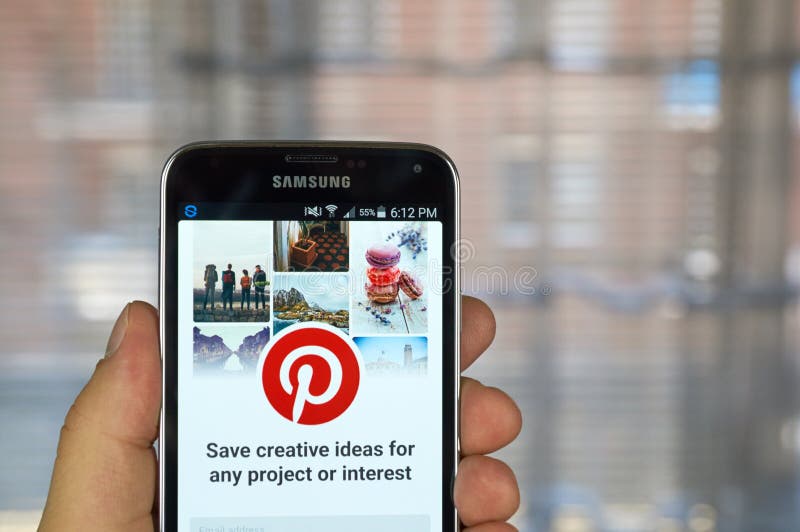 Pinterest Application on Android Smartphone. Editorial Photography ...