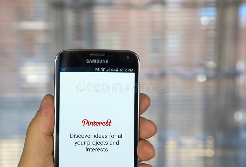 Pinterest Application on Android Smartphone. Editorial Image - Image of ...